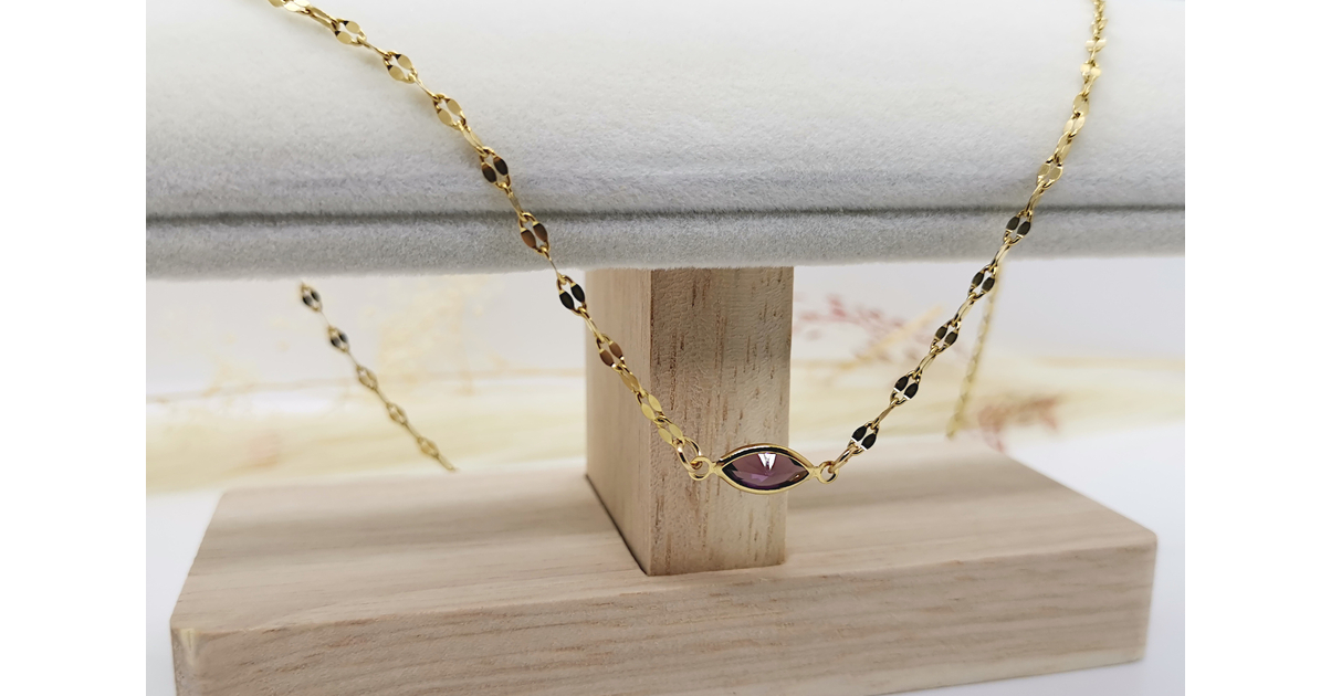 Collier Amélia en cristal taillé - Bijou minimaliste pour femmes