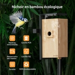 Nichoir Oiseaux avec Deux Camera Intelligente, Netvue by Birdfy ...