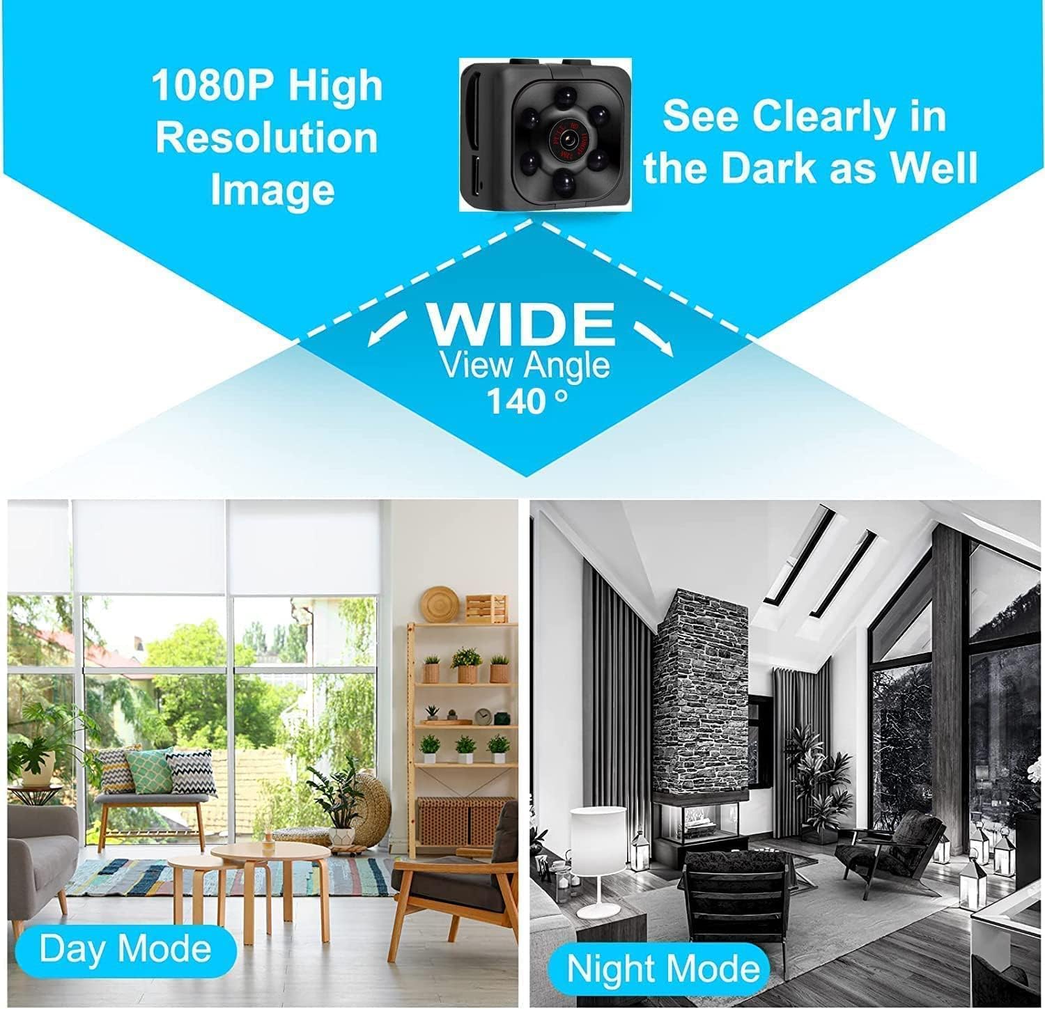 Câblelera Mini Caméra Espion sans Fil HD 1080P. Pour surveillance