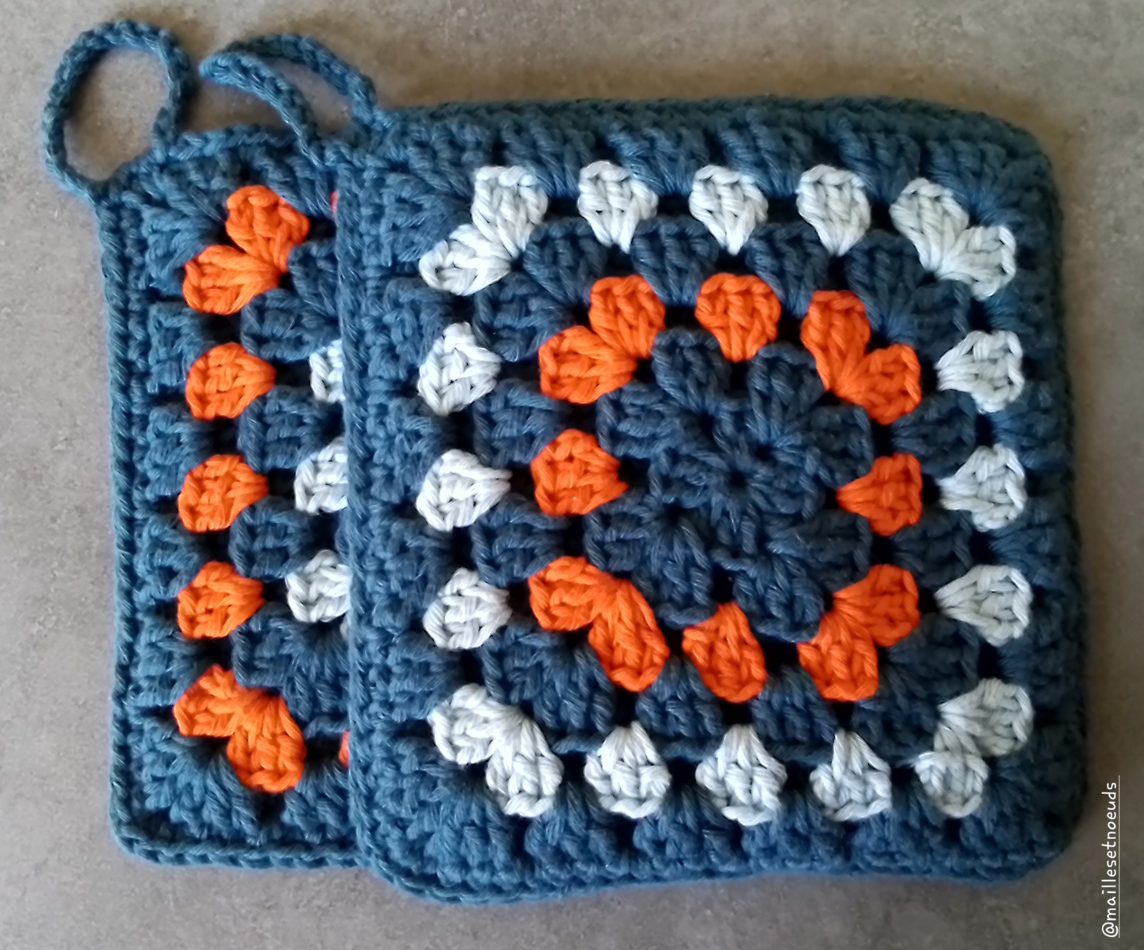 Manique au crochet - CROCHET/Manique - des-mailles-et-des-noeuds