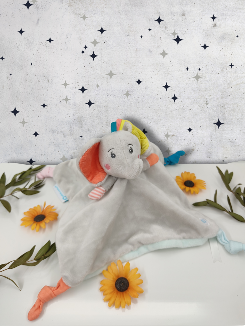 Doudou Mani éléphant gris - BEBE 9