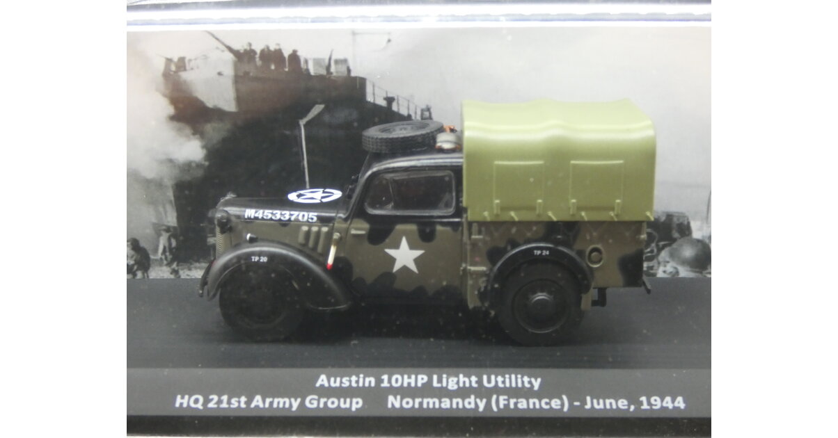 AUSTIN 10HP LIGHT UTILITY HR 1944 N°50 MILITAIRE 1/43 IXO NEUF BOITE ...