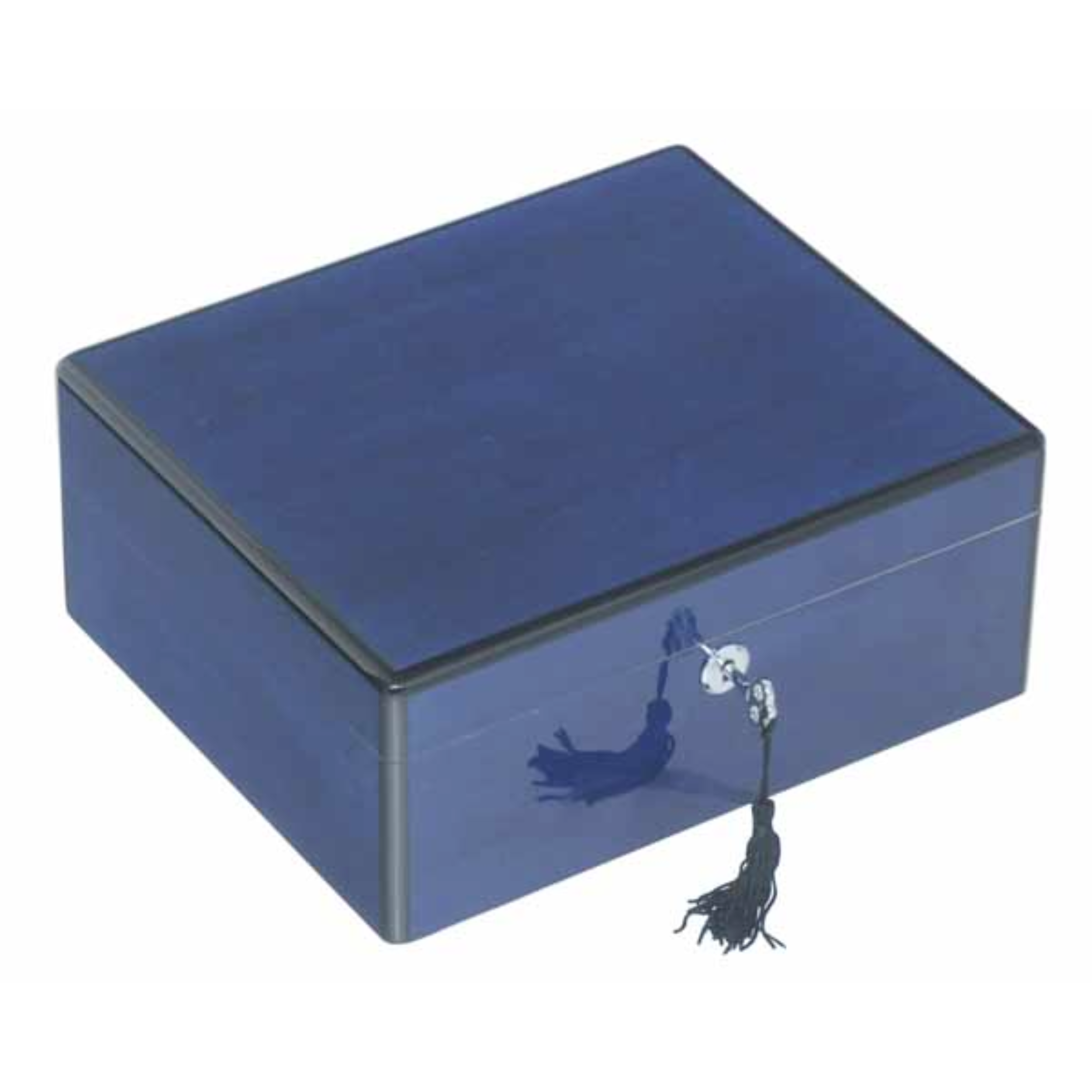 Humidor - Lubinski Bleu Haute Brillance 50 Cigares - Accessoires ...