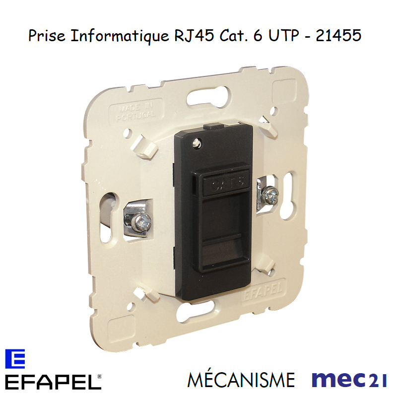 Mécanisme Prise informatique RJ45 Cat. 6 UTP - Prise/Interrupteur