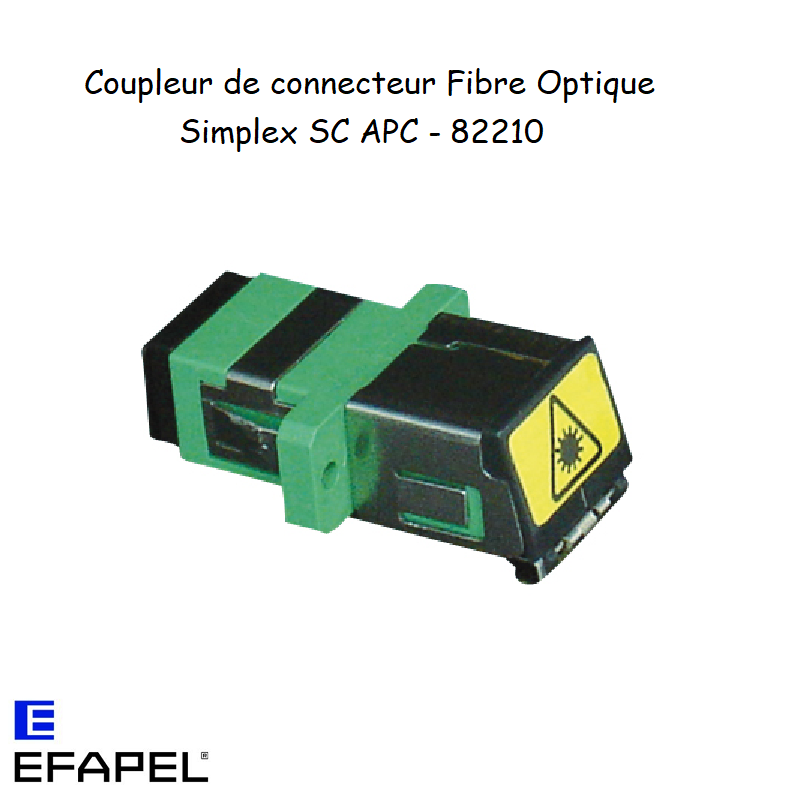 Coupleur pour Connecteur de Fibre Optique SC APC Simplex - EFAPEL