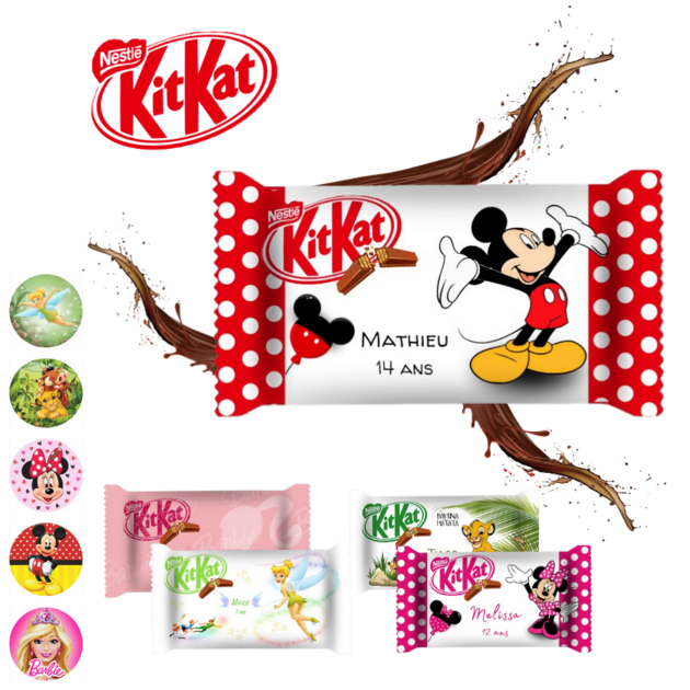 KitKat personnalisé Personnages - L'Atelier Créations