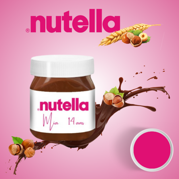 Nutella personnalisé Couleurs - L'Atelier Créations