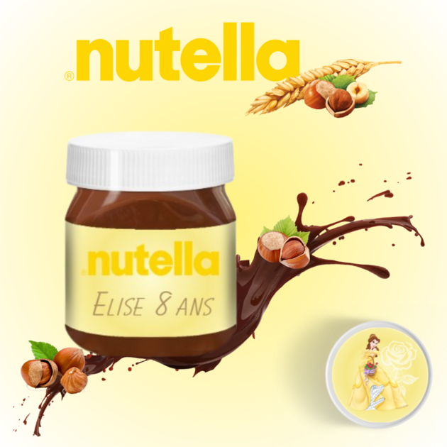 Nutella personnalisé Princesses - L'Atelier Créations