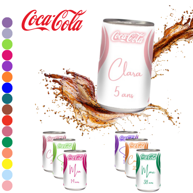 Coca-Cola personnalisé Couleurs - L'Atelier Créations