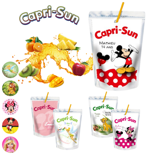 Capri-Sun personnalisé Personnages - Boissons/Capri-Sun - L'Atelier ...