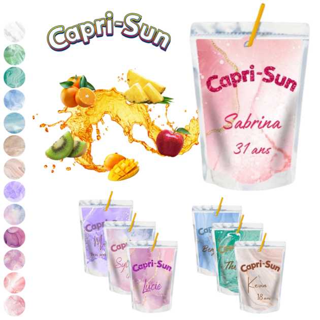Capri-Sun Marbré personnalisé - L'Atelier Créations