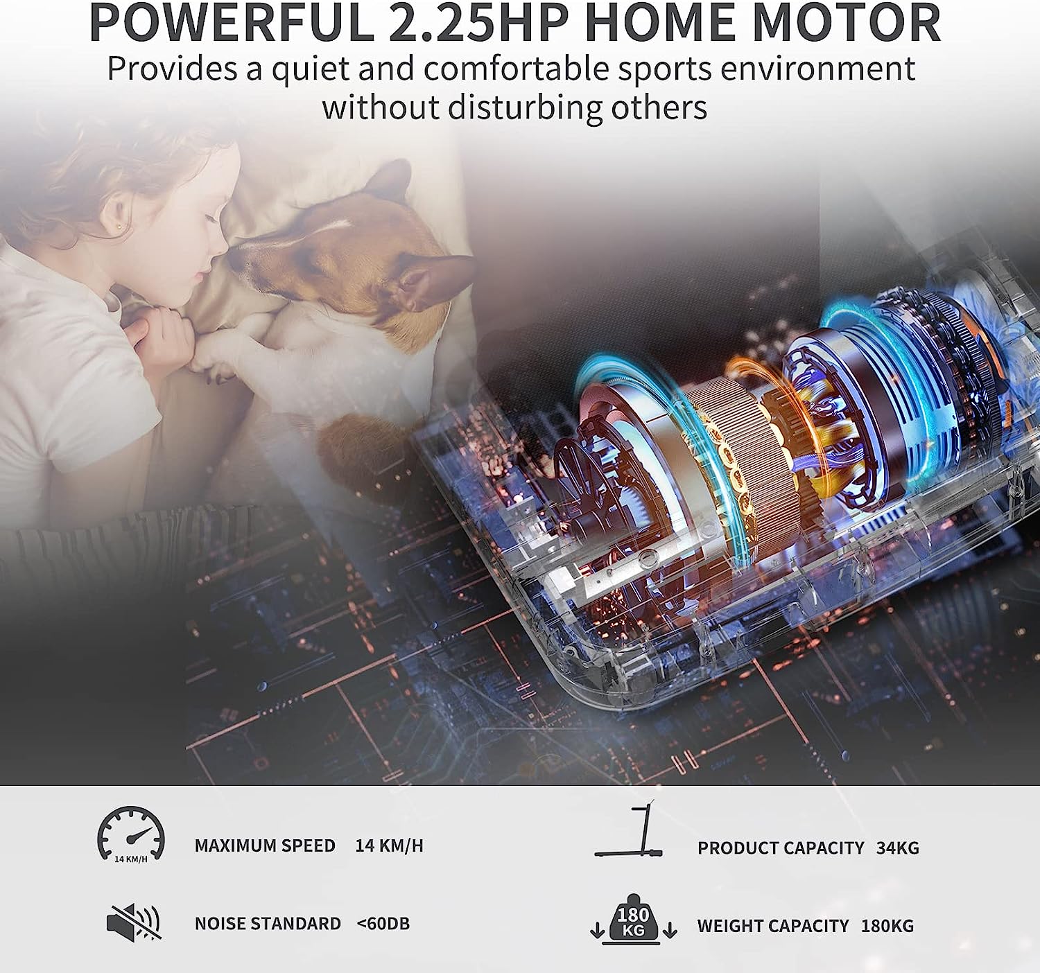 Tapis de Course pliable FLYLINKTECH - Confortable & Polyvalent