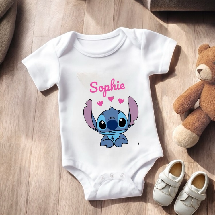 Body Stitch personnalisé - Bébé - Enfant/Stitch - l'atelier d'Alyse