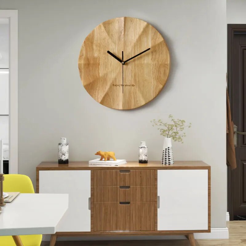 Horloge murale en bois naturel - NolaHome