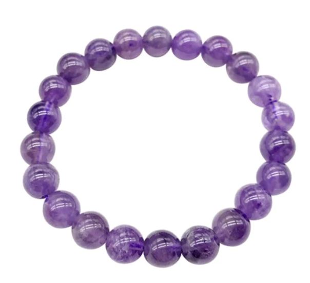 Bracelet Améthyste EXTRA Billes 8 mm