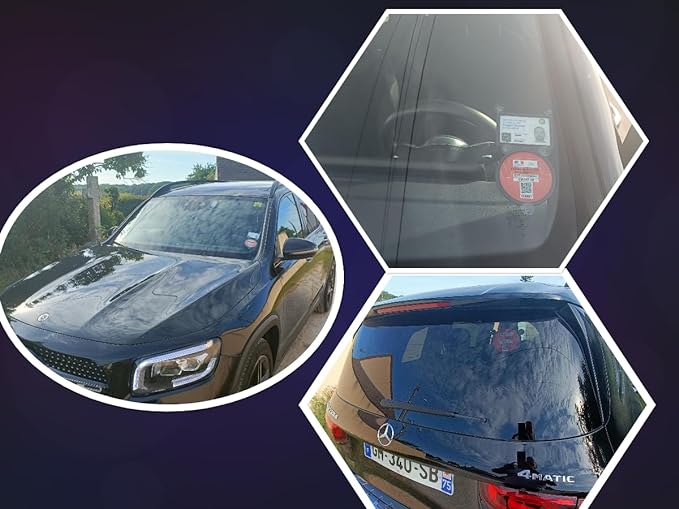 Support VTC carte professionnelle et macaron avant/arrière fixation ...