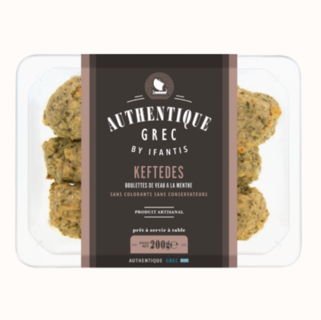 KEFTEDES Boulettes Grecques de Viande de Veau à la Menthe 200g IFANTIS ...
