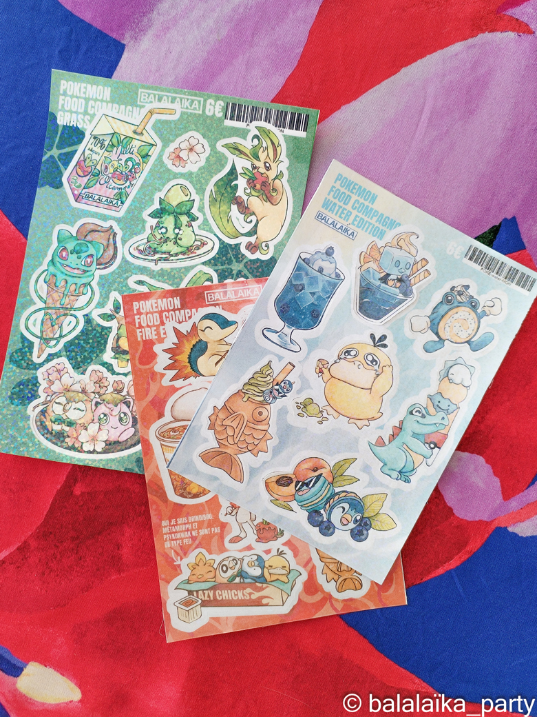 Planche Stickers Pokémon - Papeterie d'Artistes Indépendants - LA ...