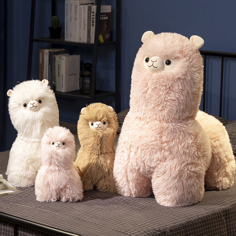 Jouets en peluche alpaga lama moelleux Kawaii pour enfants - Éveil & premier âge/POUPÉES ...