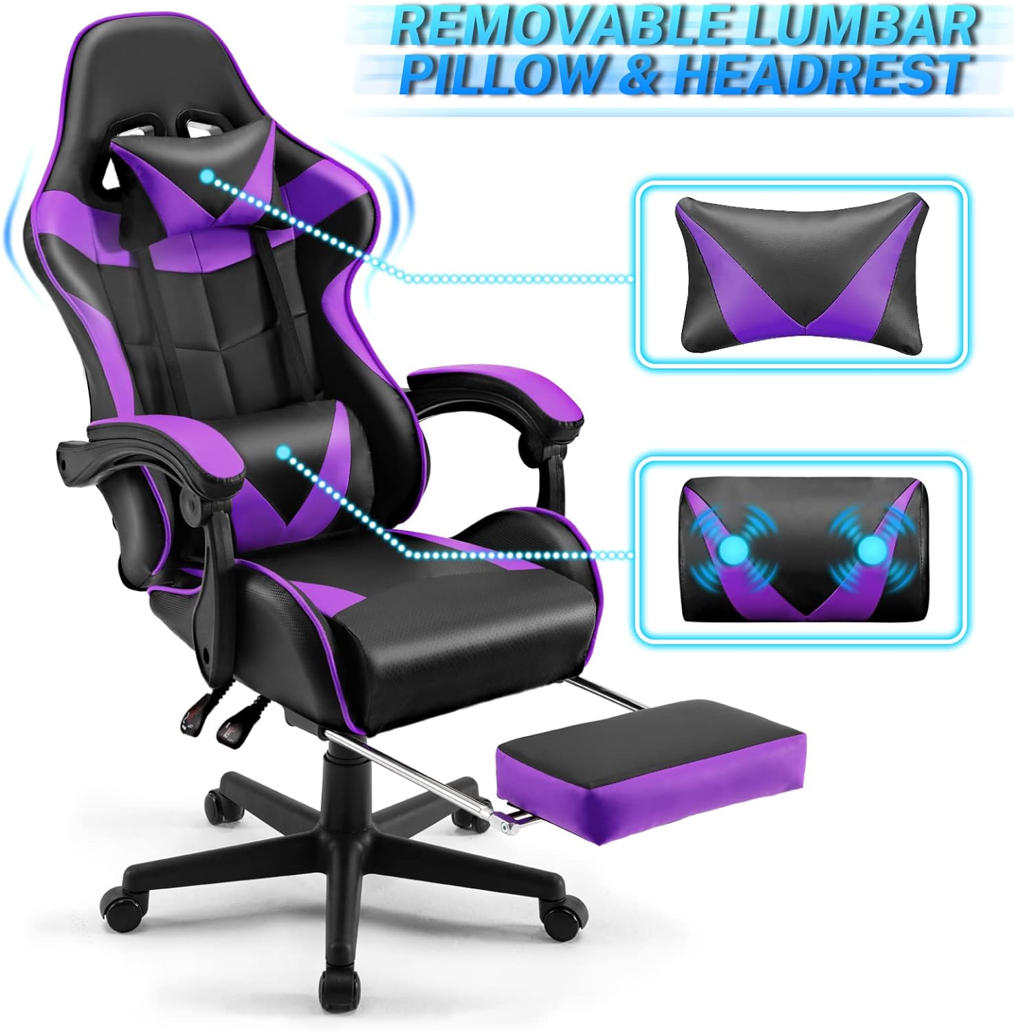 Soontrans Chaise Gaming - Massante Violet