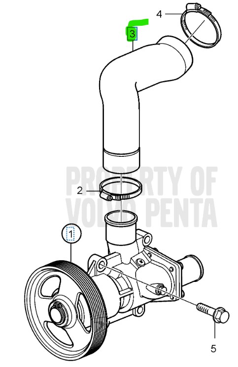 Flexible 23367003 VOLVO PENTA en vente chez PRO-BOAT