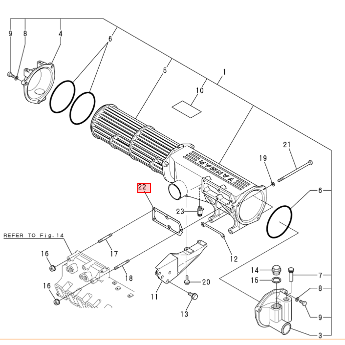 Joint d'échangeur YANMAR Marine en vente chez PRO BOAT
