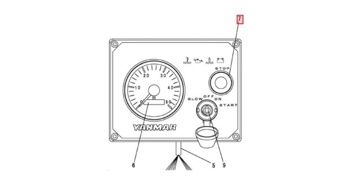 Vente en ligne de boutons stop 129271-91220 pour Tableau de bord YANMAR ...