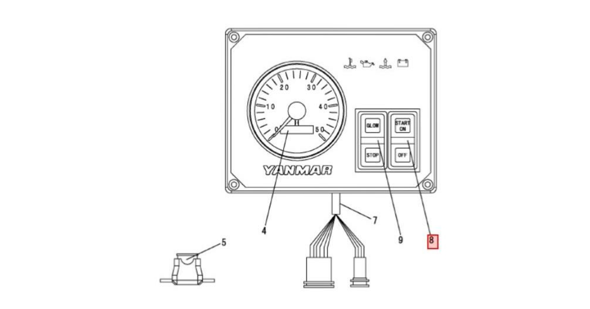 Vente en ligne Switch OFF/STAR 129271-91330 pour Tableau de bord YANMAR ...