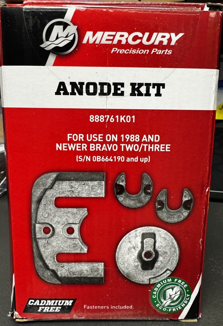 Kit anode - Bravo I/II/III - 888761K01 - MERCRUISER - Anodes en vente ...