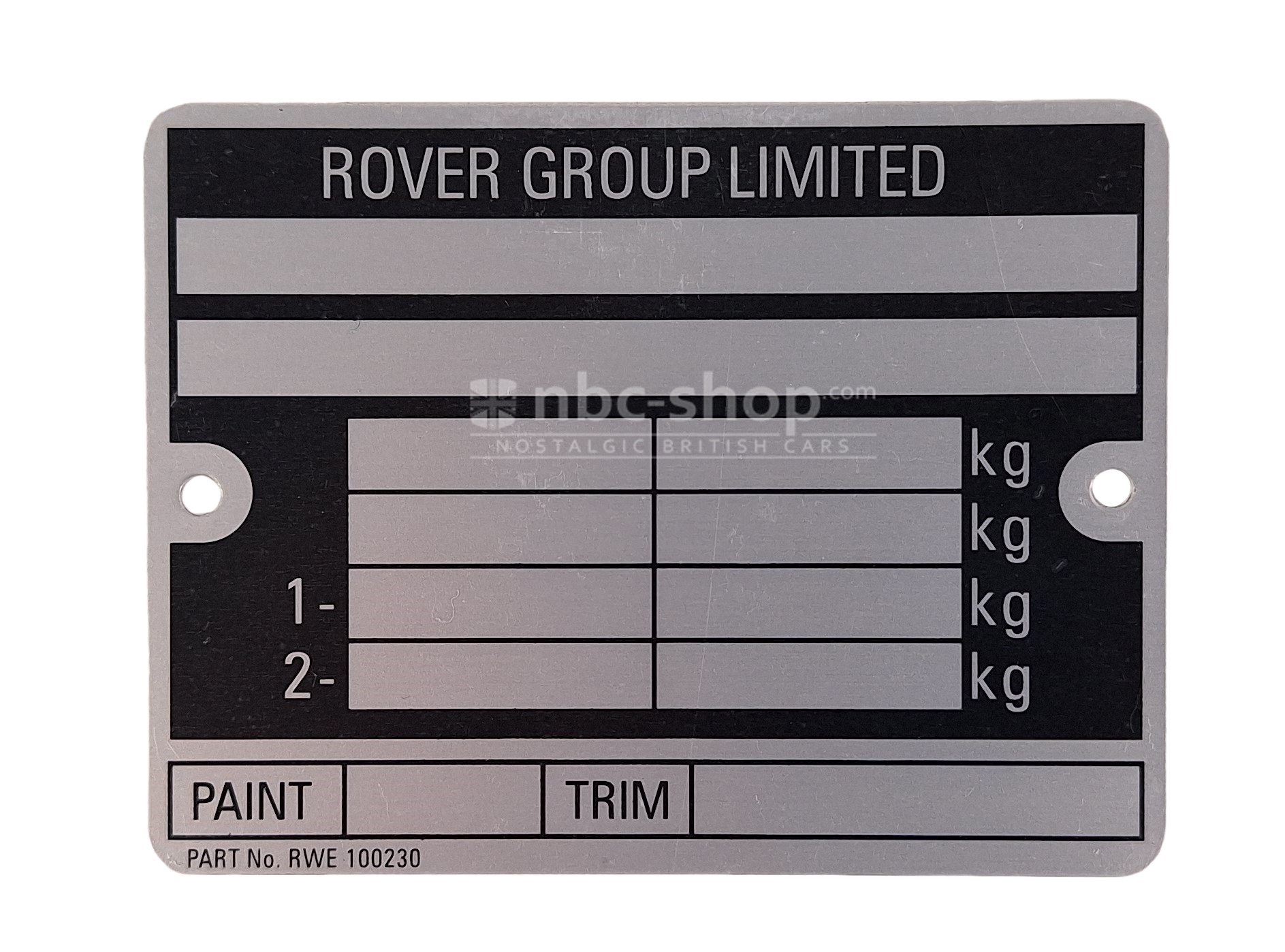 CP477 PLAQUE DE CHASSIS ROVER POUR MINI - nbc-shop