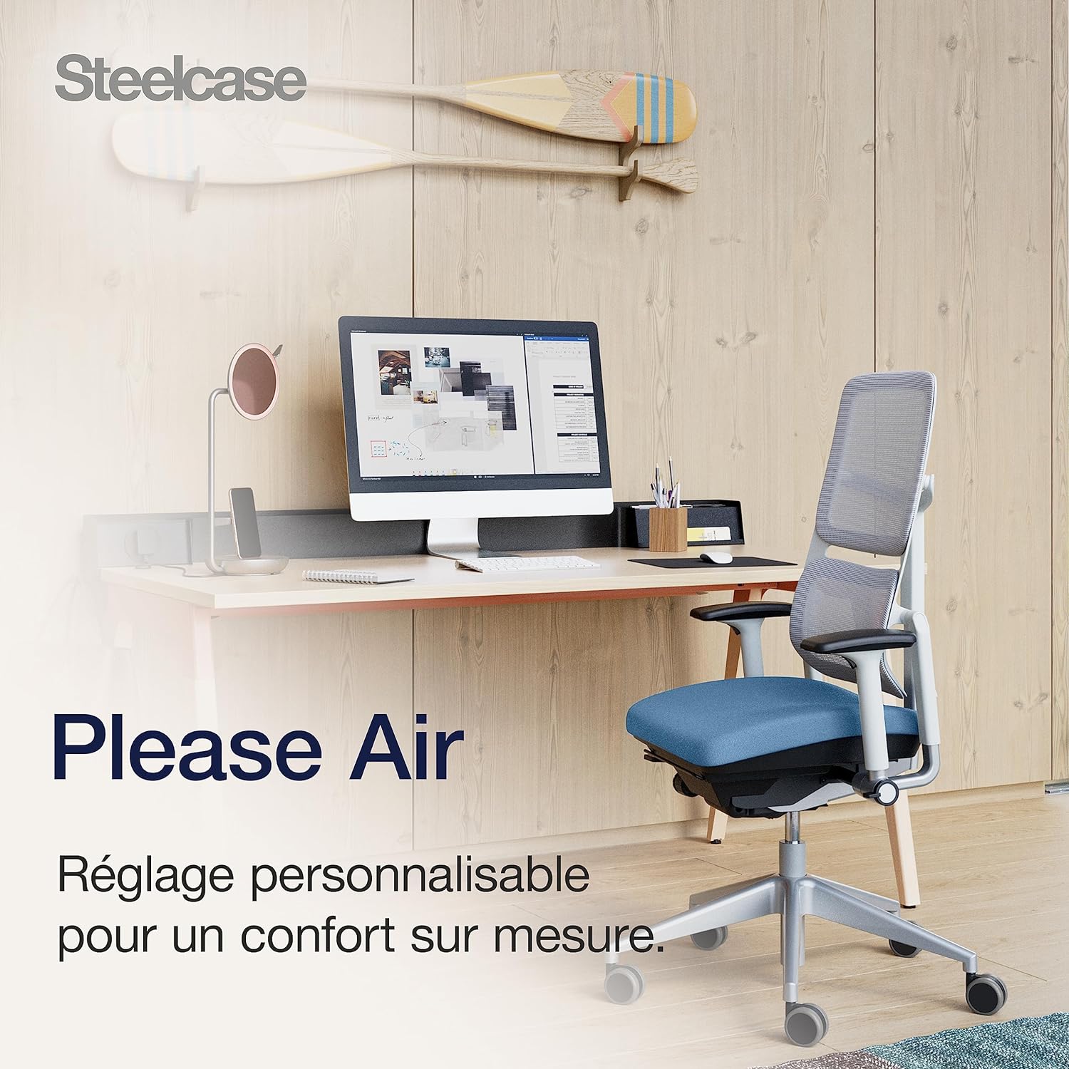 Steelcase Please Air - Chaise Ergonomique en Résille