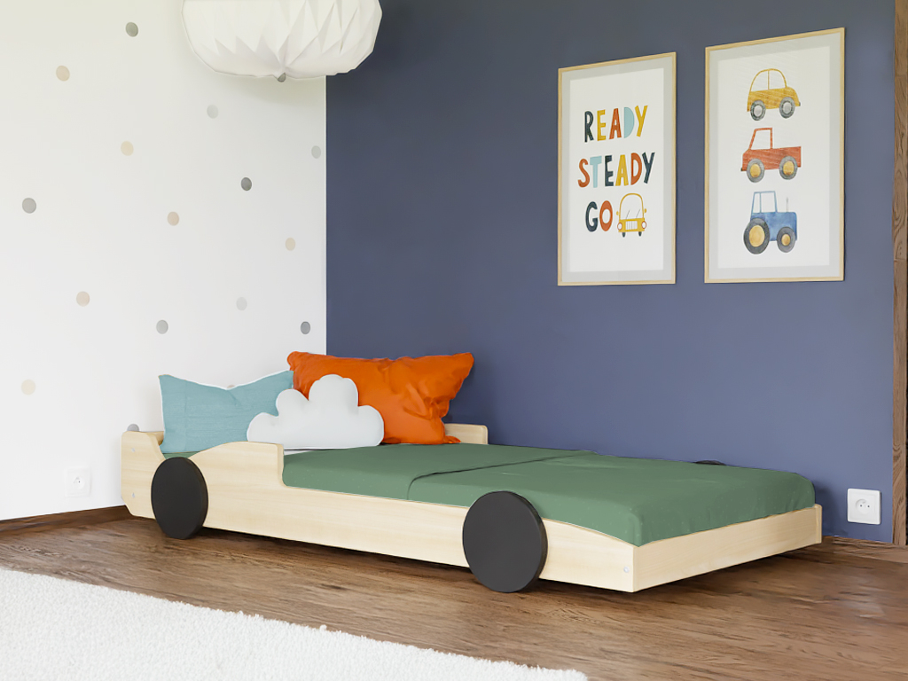 Lit Enfant Voiture Veloce | Bois Massif - 10 Coloris