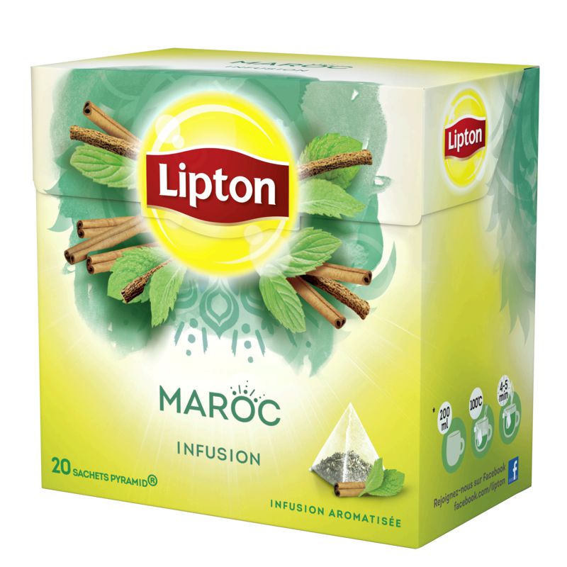 LIPTON - INFUSION MAROC 20 sachets pyramide - Thé et Infusions Vrac ...