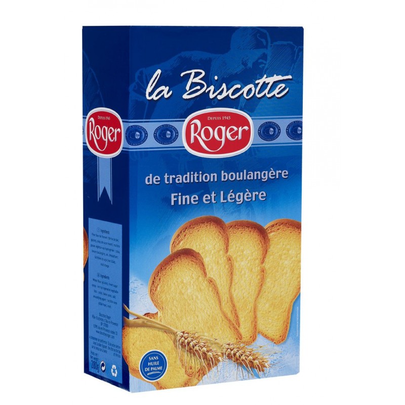 ROGER - BISCOTTES FINES ET LEGERES Boite de 280g - Petit-Déjeuner ...