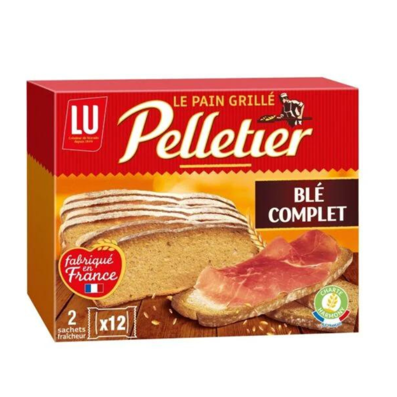 LU - PAIN GRILLE AU BLE COMPLET PELLETIER 500g - Petit-Déjeuner ...