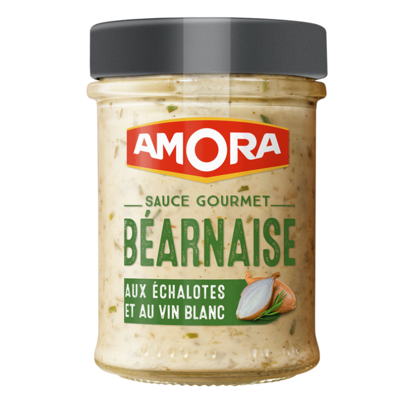 AMORA - SAUCE GOURMET BEARNAISE AUX ECHALOTES Pot de 184g - Huiles ...