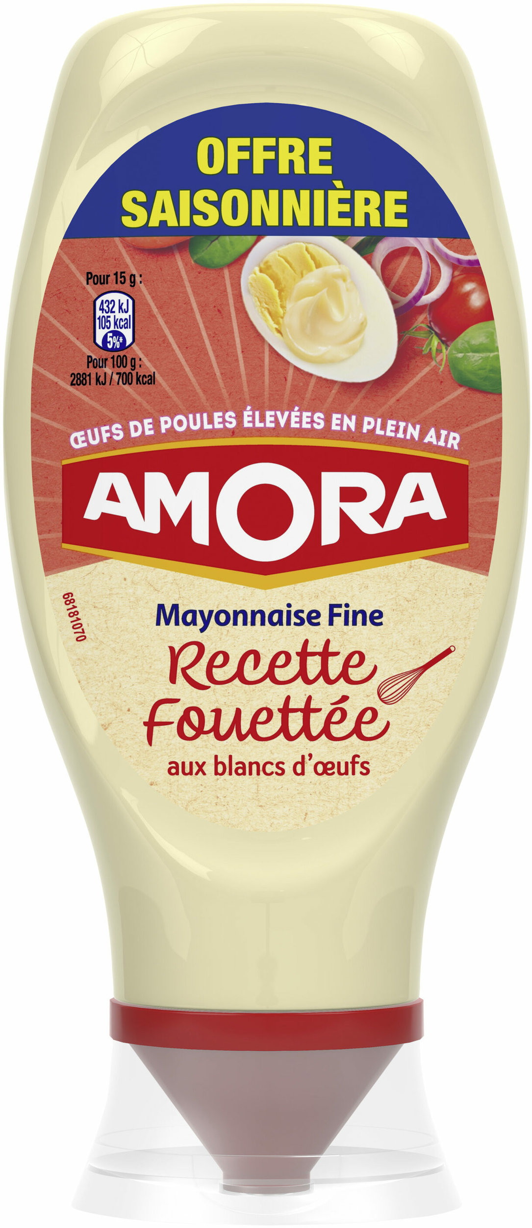 AMORA - MAYONNAISE FINE RECETTE FOUETTEE Flacon de 398g - Huiles ...