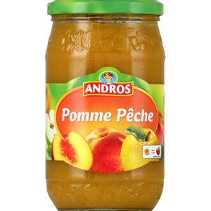 ANDROS - COMPOTE POMME PÊCHE Pot de 730g - Compotes, Fruits au sirop ...