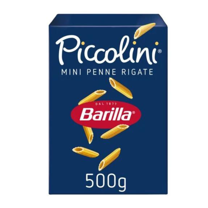 BARILLA - PICCOLINI MINI PENNE RIGATE Boite de 500g - Pâtes, Riz et ...
