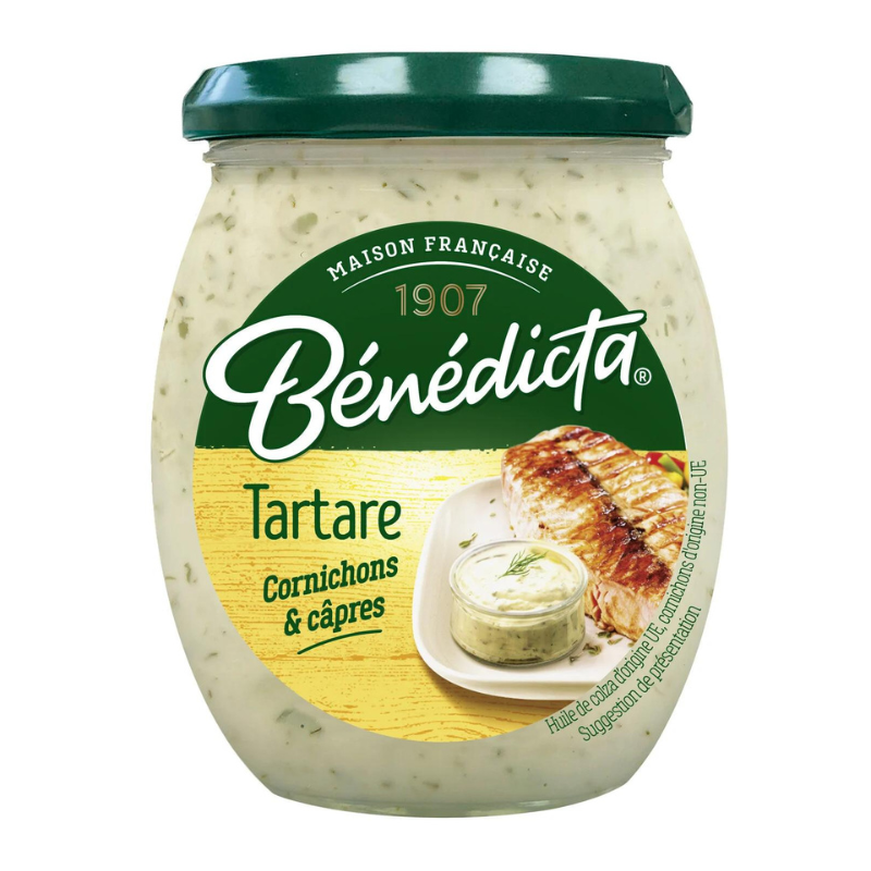 BENEDICTA - SAUCE TARTARE Pot de 260g - Huiles, vinaigres, Condiments ...