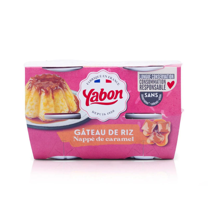 YABON - GATEAU DE RIZ NAPPÉ DE CARAMEL 4 Pots de 125g - Compotes ...