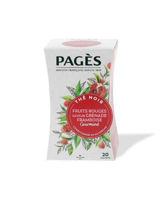 PAGES - THE NOIR FRUITS ROUGES Paquet de 20 sachets - Thé en Sachet ...