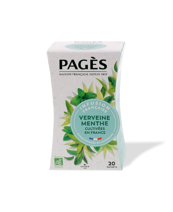 PAGES - INFUSION VERVEINE MENTHE Paquet de 20 sachets - Infusions - coursadom-com