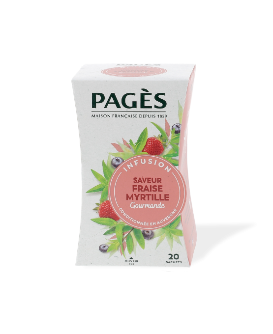 PAGES - INFUSION FRAISE MYRTILLE Paquet de 20 sachets - Infusions ...