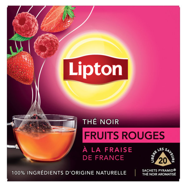 LIPTON - THE 5 FRUITS ROUGES 20 sachets pyramide - Thé et Infusions ...