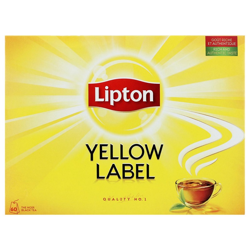 LIPTON - THE YELLOW LABEL TEA 30, 60 ou 100 sachets - Thé et Infusions ...