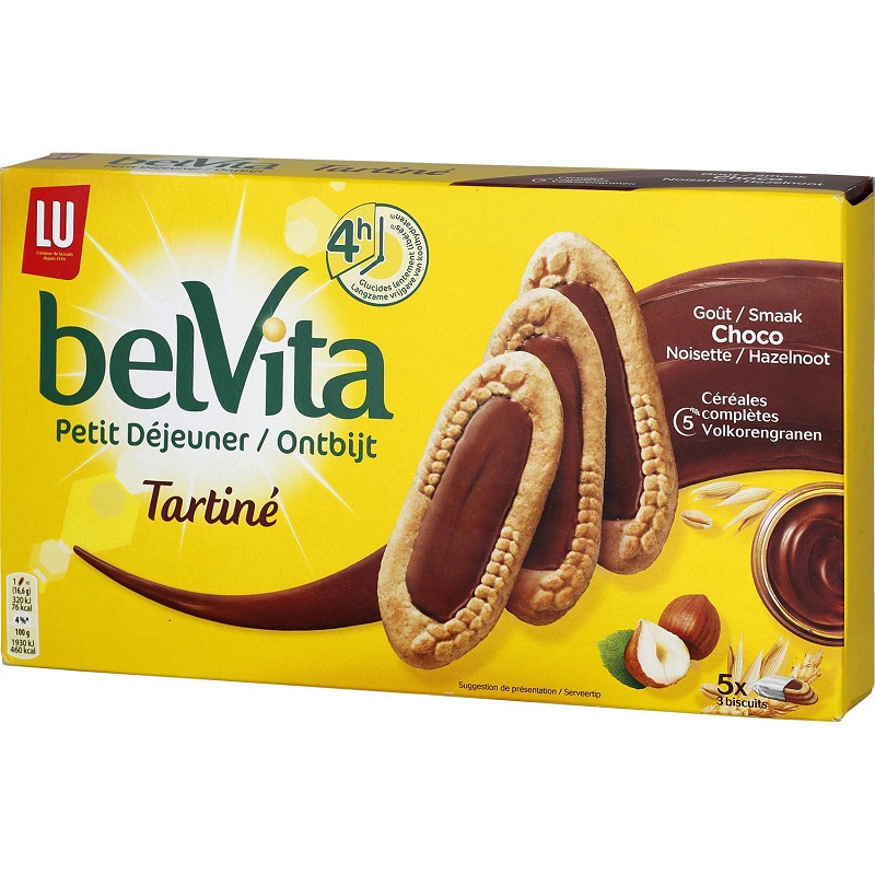 LU - BISCUITS CEREALES TARTINES CHOCOLAT NOISETTE 250g - Petit-Déjeuner ...