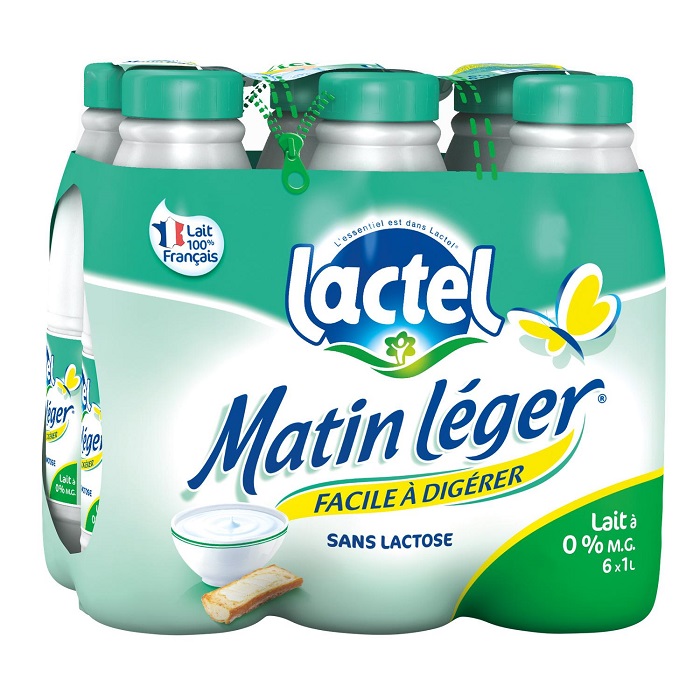 LACTEL - LAIT ECREME UHT MATIN LEGER 6 x 100cl - Lait UHT, en Poudre ...