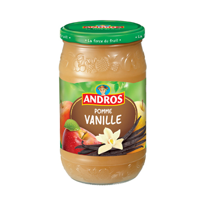 ANDROS - DESSERT POMME VANILLE Pot de 750g - Compotes, Fruits au sirop ...