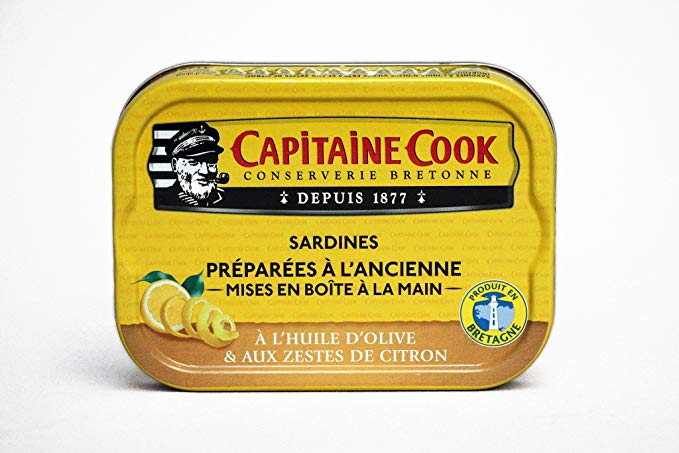 CAPITAINE COOK - SARDINES HUILE D'OLIVE ET CITRON Boite de 115g ...